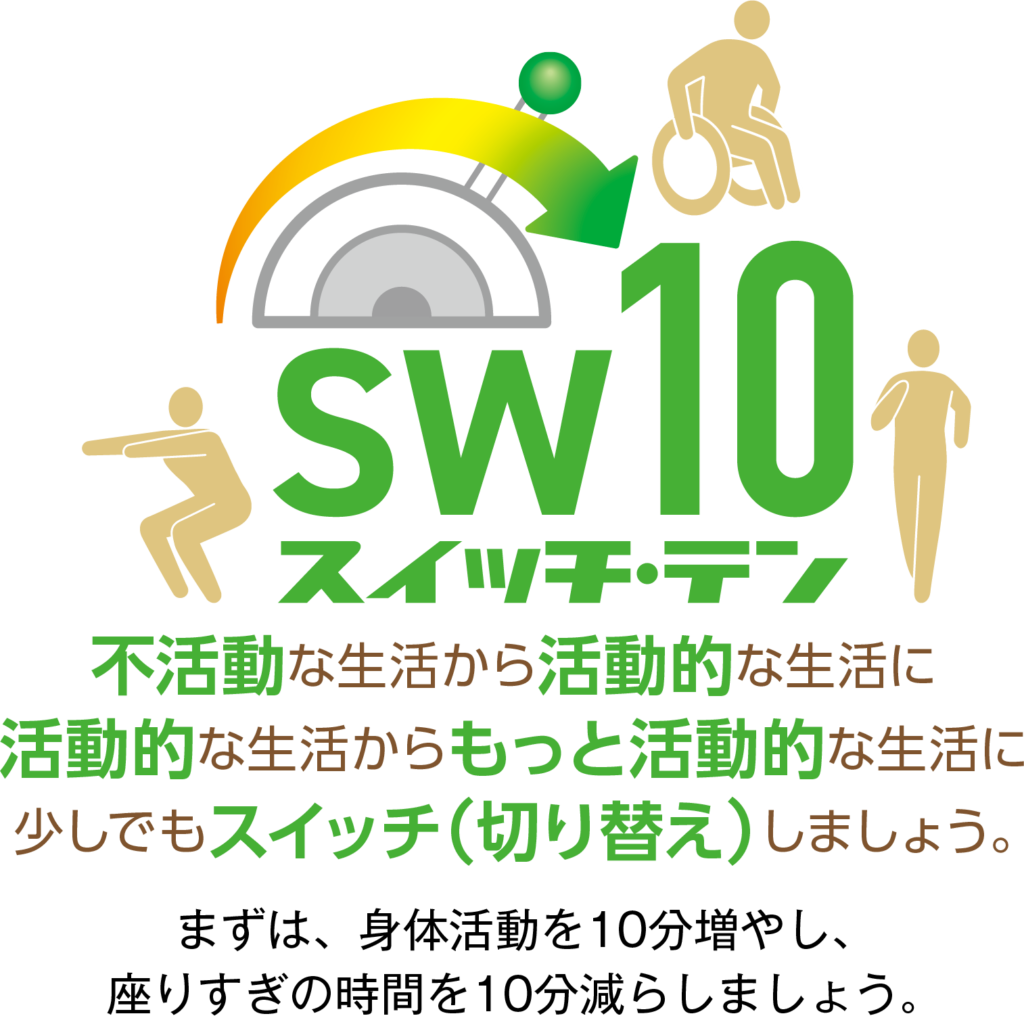 【コラム】第2回（全3回） 身体活動ガイド：SW10（スイッチ・テン） | スタディオパラディソ（個人向けプログラム）